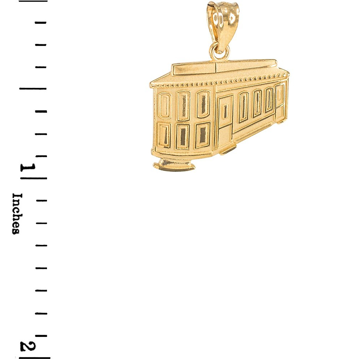 Good Luck Charms Solid 14k Gold San Francisco Cable Car Charm Pendant