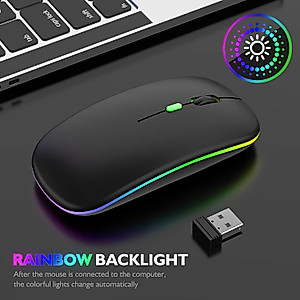 Neises Bluetooth Mouse for ipad,Bluetooth Mouse for MacBook Air/Mac/MacBook Pro/Mini/ipad Pro/iMac/Laptop,Rechargeable Wireless Mouse for MacBook Air/MacBook pro Chromebook Laptop PC