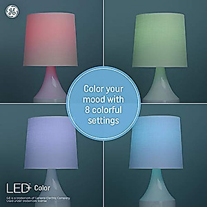 GE Lighting LED+ Decorative Light Bulbs, Color Changing, Small Base, Dimmable, Remote Included 2 Count (Pack of 4), White