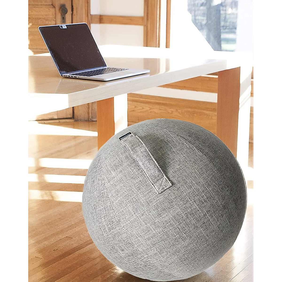LuiYninhuoJin Exercise Ball Chairs Cover, For Yoga Ball Office Chair, stability Ball, Birth Ball For Pregnancy And Labor, Pilates Ring Office, Dorm, And Home (Does Not Contain The Ball), Gray, 75CM