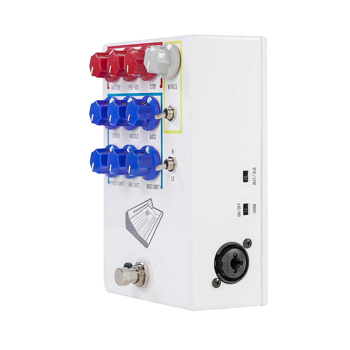 JHS Pedals Colour Box V2 Preamp, CBOXV2 Guitar Effects Pedal, Multi-instrument Compatible, Studio-grade EQ and Distortion Generator, 9V DC, Multicolor