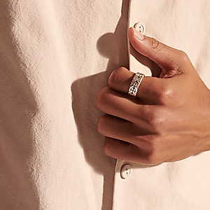 John Hardy Classic Chain Collection Men's Band Ring, 8MM 925-Sterling Silver Ring