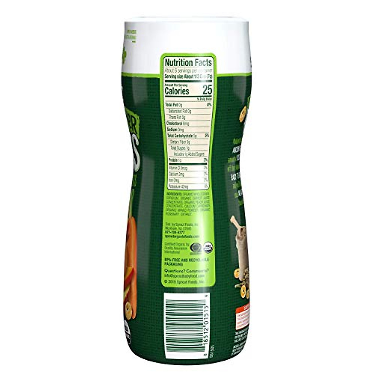Sprout Organic Snacks Plant Power Puffs baby Food, 1.5 Oz