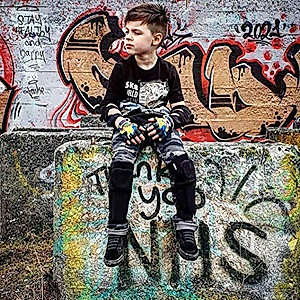 Knee Pads for Kids Knee Pads and Elbow Pads Set Toddler Knee Pads - Knee and Elbow Pads for Children Boy Girl 2-4 5-8 Age 2 3 4 5 - Kids Protective Gear Set for Roller-Skating, Scooter, Skateboard