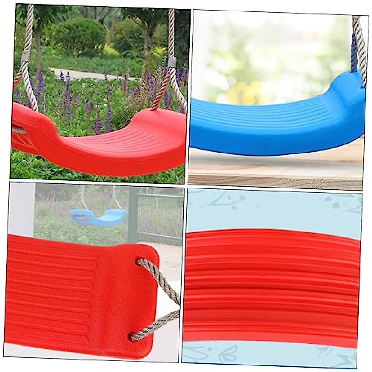 SAFIGLE 1pc Children's Curved Swing Playground Swing Set Toddler Swing Hanging Chair Stand Wobble Seat Outdoor Swings Outdoor Seating Kids Swing Chair Indoor Outdoor Swing Nylon Rope Swing