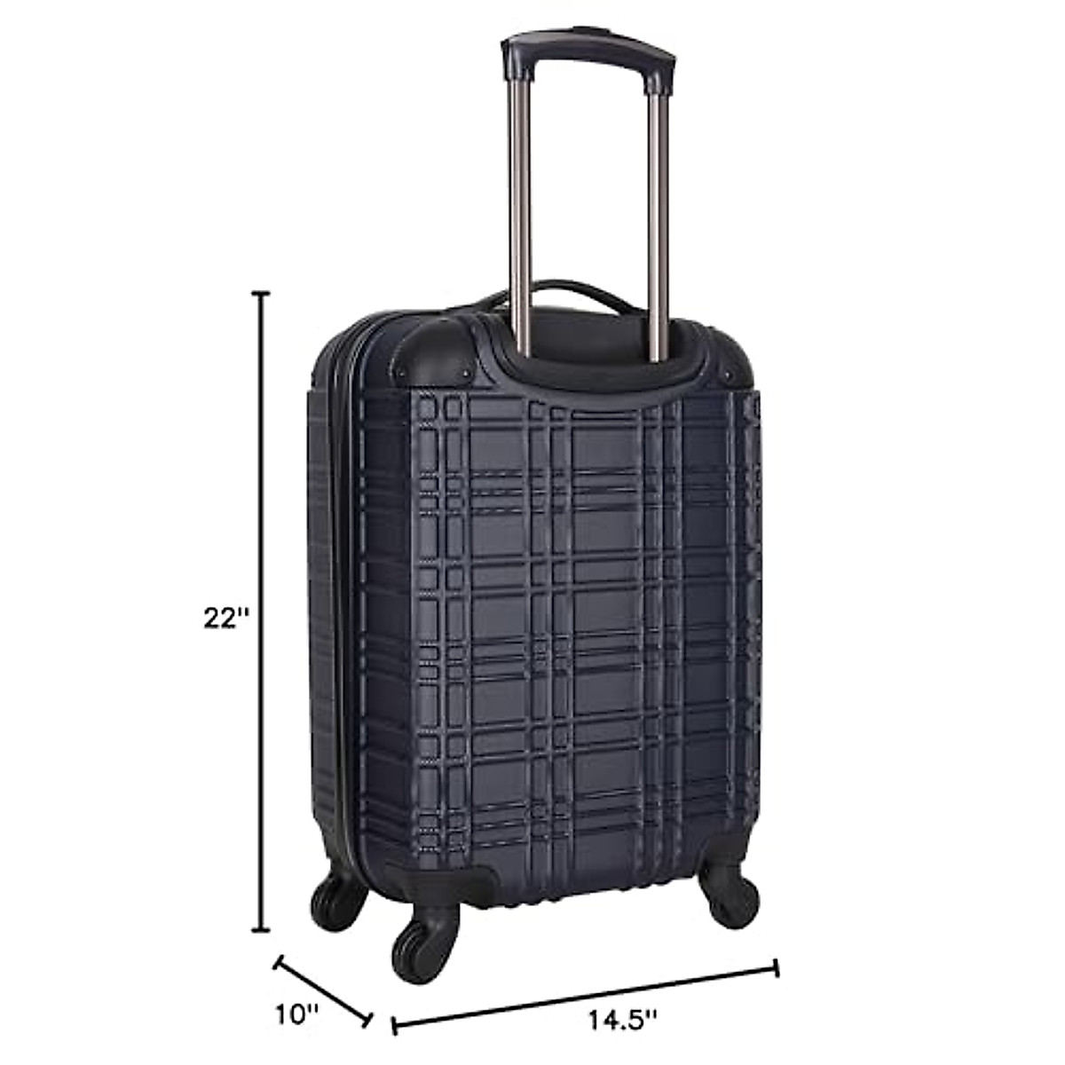 Ben Sherman Nottingham Lightweight Hardside 4-Wheel Spinner Travel Luggage, Navy, 20-Inch Carry On