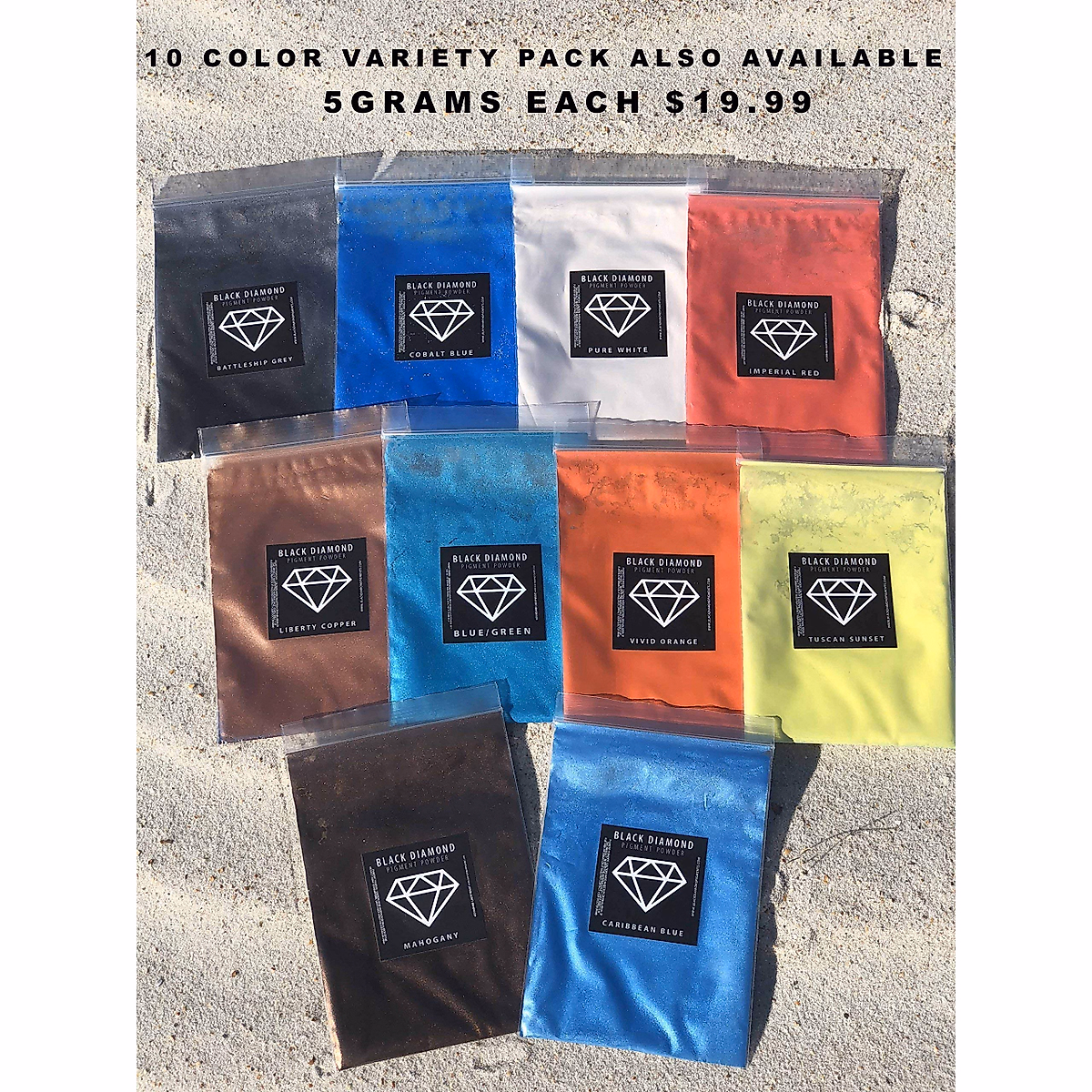 *Bora Bora* Blue Premium Black Diamond Mica Powder Pigments | Versatile DIY Arts and Crafts Additive | Ideal for Resin, Epoxy, Soap Making, Acrylic, Woodworking, and Bath Bombs