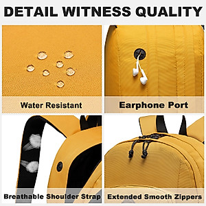 Backpack for Men and Women,ChaseChic WaterResistant Lightweight School Backpacks 15-in Laptop College Travel Bookbags,Yellow