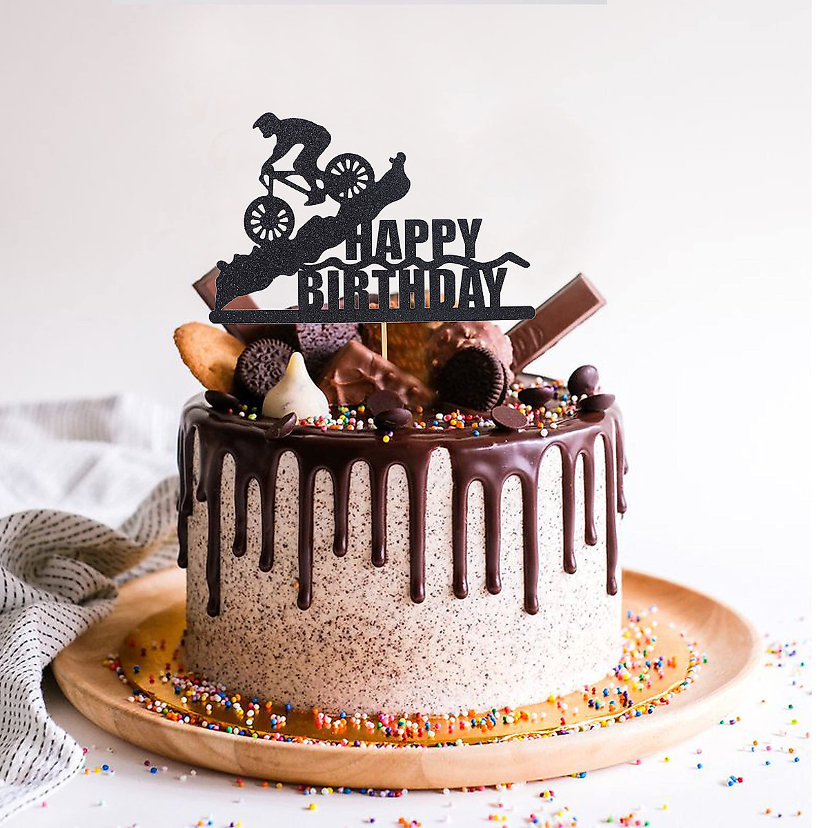 Mountain Biking Cake Topper - bike Cake Topper,bicycle Cake Topper,personalised Cake Topper,bike Birthday Party, Bmx Bike Cake Topper