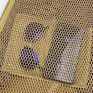 Covelin Women's Beach Tote Bag, Mesh Handbag Top-Handle Shoulder Bag Tan