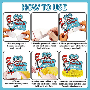 YUNKELIU Birthday Party Decorations Honeycomb Centerpieces 9Pcs Cat Theme Table Decor 3D Double Sided Table Topper Decor for Graduation Party Supplies