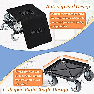 Furniture Mover Dolly with 4 Wheels, Furniture Lifter-Heavy Duty 1100 LB Load Capacity for Safe Moving Heavy Furniture, 360° Wheels and Non-Slip Mat Mover Tool Set for Refrigerator, Sofa, Cabinet