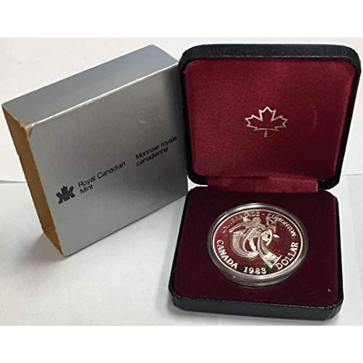 1983 CA Canada Silver Dollar - Universiade-Edmonton in Original Box $1 Proof Royal Canadian Mint