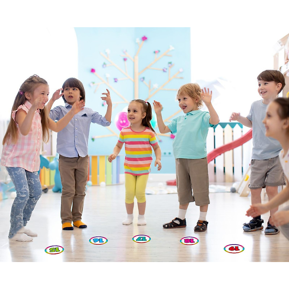 Flyab 36pcs Line up Spots for Classroom Floor 4" Floor Numbers for Classroom Lining up Line up Stickers Classroom Floor Line up Dots for Classroom Floor Back to School Preschool Kindergarten Classroom