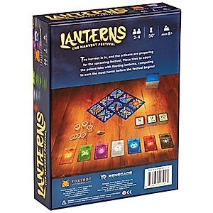 Renegade Game Studios Lanterns: The Harvest Festival, Fast Paced Card Game Set, 2-4 Players, 30 Min Playing Time, Place Tiles to Adorn The Palace Lake with Floating Lanterns, Earn The Most Honor Before The Festival Begins