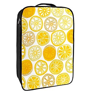 Nanmma Waterproof Shoe Box Bags Pouches Lemon Pattern for Travel Storage Organizer Bag