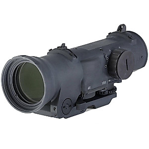 ELCAN Armament Technology 1.5x/6x 42mm SpecterDR Tactical Riflescope, Dual Role Optical Sight with Illuminated CX5455 5.56 Ballistic Reticle, with Integral A.R.M.S. Picatinny Mount, Black