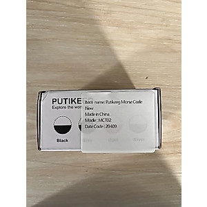 Putikeeg Mini Key Morse Radio HAM Send Telegram Double Paddle Morse Code Key with Stainless Steel Body Three Neodymium Magnets Base Silver