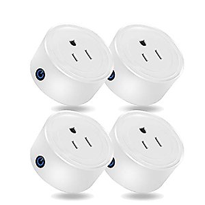 Martin Jerry Mini Smart Plug Compatible with Alexa and Google Home, Smart Home Devices, No Hub Required, Easy Installation and App Control as Smart Switch Timing (Round) (4Pack)