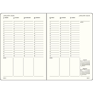 LEUCHTTURM1917 - Academic Week Planner 18-month Hardcover Medium A5, Jul. 2023 - Dec. 2024, English, Hardcover, Lilac