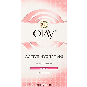 Face Moisturizer by Olay, Active Hydrating Beauty Moisturizing Lotion, 6 fl oz (Pack of 2)