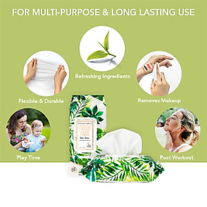 Body Prescriptions Tea Tree Facial Wipes, Moisturizing, Deep Cleansing Face Towelettes, Refreshing + Nourishing, Gentle Cleansing Cloths, 50 Count (Pack of 3), Tea-Tree