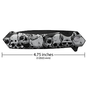 Case xx Knives 2023 Shot Show Kinzua Frame Lock 64645 Skulls Black Aluminum S35VN Pocket Knife