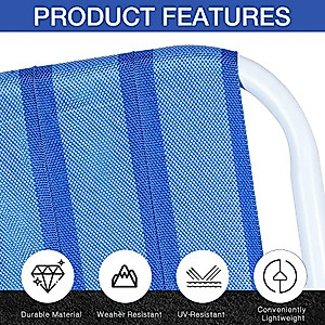 2.25 Inch x 328 Feet Lawn Chair Webbing Blue Patio Chair Webbing Replacement Kit Lawn Furniture Re Webbing