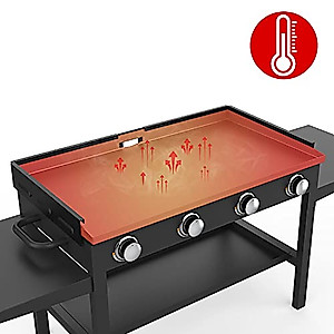 DELSbbq Tube Burner Replacement for Blackstone 36 inch Grill- B036 4-Pack Stainless Steel Straight Burner Tube, Set of 4 with Screw