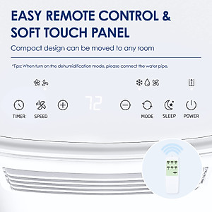 EUHOMY AC-8 Portable air Conditioner, White