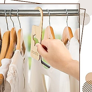 8 Pieces Baby Closet Dividers Animal Theme Nursery Clothes Dividers Closet Organizers for Infant from Newborn to 24 Months Baby Home Nursery Decor with Daycare Baby Wardrobe Divider Arrange Clothes