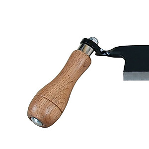 Timber Tuff 13-Inch Straight Wood Blade Draw Shave Knife Log Woodworking Tool with Wood Grip Handles, and 5-mm Thick, 30-Degree Angle Blade