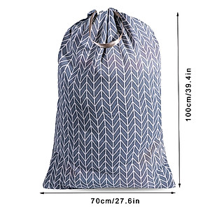 Extra Large Laundry Bag with Drawstring and Handle, Heavy Duty Travel Dirty Clothes Bag for Laundromat and Household, Durable Rip-Stop Laundry Hamper Liner, 22 Patterns(28 x 40 Inch) by SANFERGE