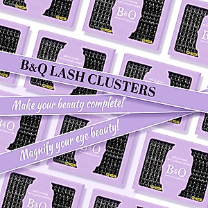 Lash Clusters 208 PCS Cluster Lashes Individual Lashes B05+B06 Eyelash Extensions 10-18mm DIY Lash Extensions D Curl Volume Wispy Soft Comfortable Band False Lashes (D-10-18MIX)