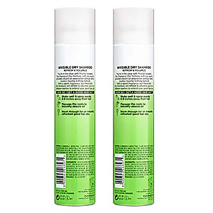Garnier Haircare Fructis Style Invisible Dry Shampoo Melon-Tini, Refresh & Volumize with No Visible Residue, Powered by Rice Starch to Instantly Absorb Oil, Silicone Free, 2 Count