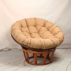 SAZDFY Round Corduroy Seat Cushion,Four Seasons Radar Chair Pad,Thicken with Ties Chair Cushion for Wicker Chair Wooden Chair Round Chair-Dark Brown e 90x90cm(35x35inch)