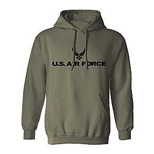 zerogravitee Air Force Hooded Sweatshirt in Military Green - Large