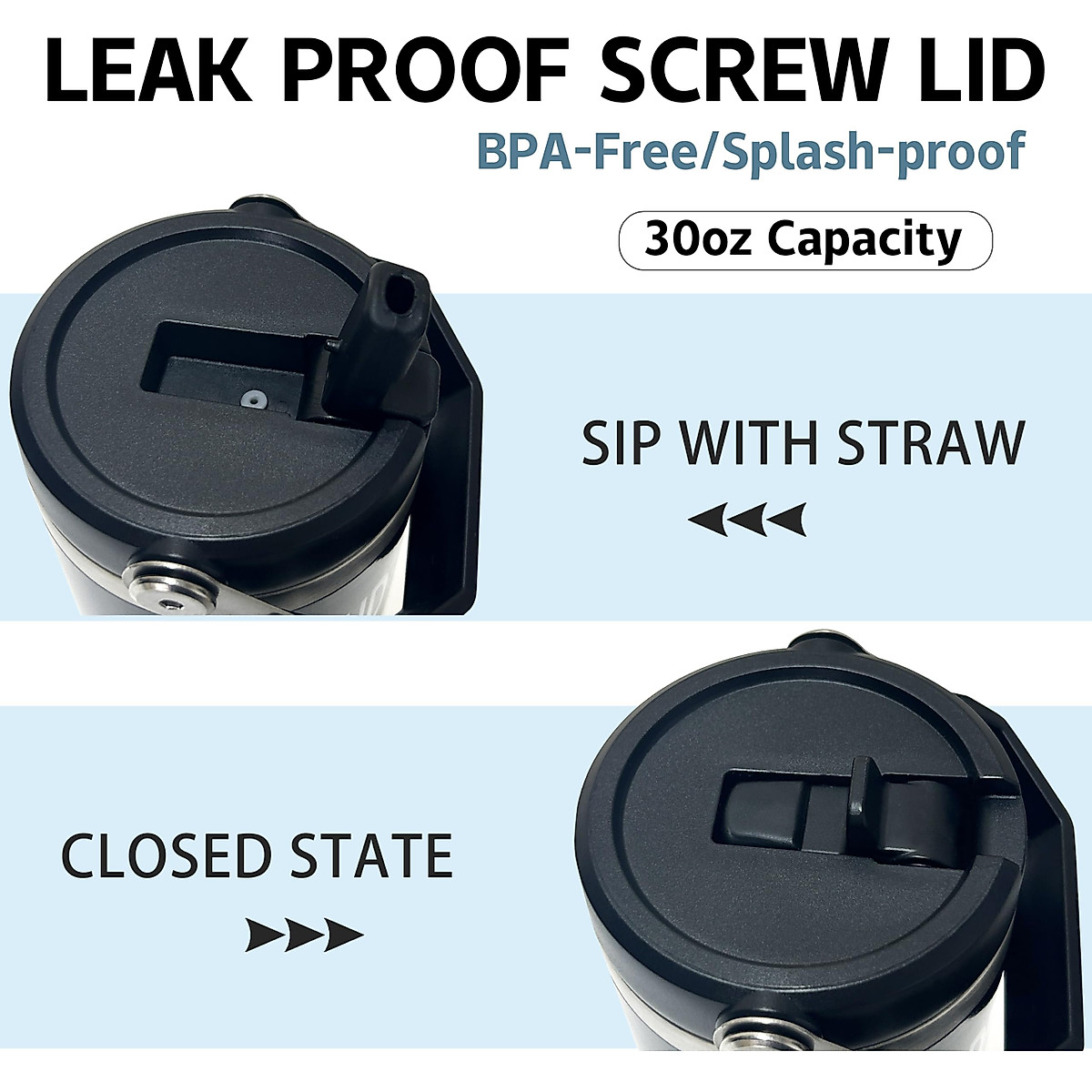 Queen Hero 30 oz Bee Tumbler with Handle, Large Insulated Tumbler with Flip & Straw Coffee Mug Cup Stainless Steel Gifts for Women Men Youth