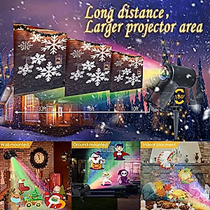 Christmas Projector Lights Outdoor, 3D Ocean Wave Christmas Light Projector with 26 HD Effects Waterproof Holiday Projector Lights for Home Indoor Birthday Party Xmas Decorations