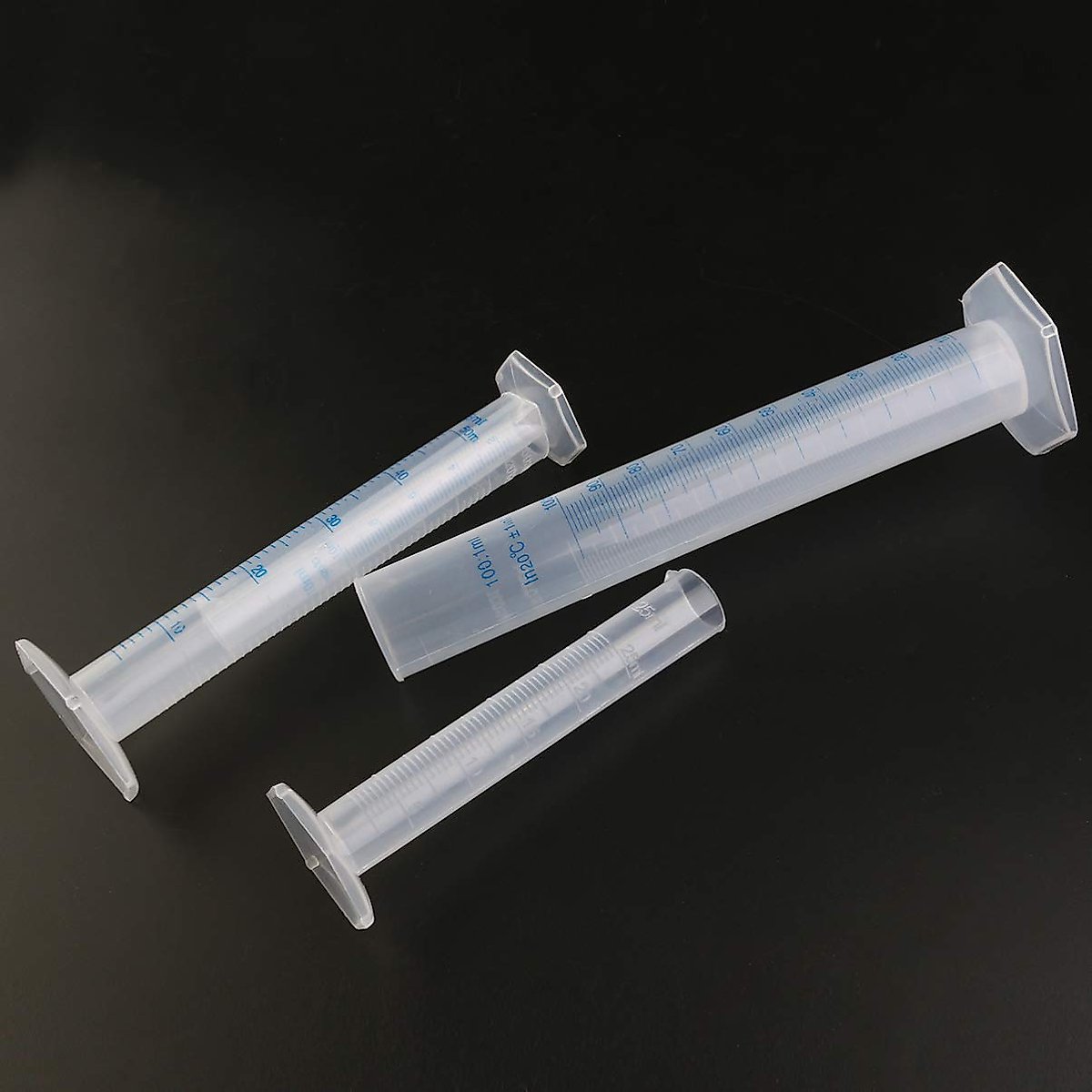 POPETPOP 4pcs 10ml / 25ml / / 100ml Measuring Plastic Graduated Cylinder Laboratory Bottle Lab Test Measuring Container Cups