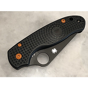 Flat Orange Screws Set For Spyderco Para 3 FRN Lightweight Knife C223PBK 6pcs