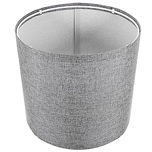 Beavorty Gray Lamp Shade Linen Fabric Lamp Shade Replacement Medium Drum Lamp Shade Transitional Cylinder Shaped Spider Construction Lamp Shade for Chandeliers Table Lamp 20cm Small Lampshade