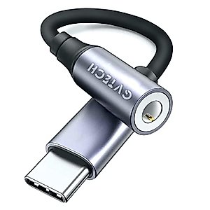 GVTECH USB Type C to 3.5 mm Female Headphone Jack Adapter, USB C to Aux Audio Dongle Cable Cord Compatible with Samsung Galaxy S22 S21 S20 S10 S9 Plus/Ultra, Note 10, iPad Pro, MacBook, Pixel (Black)