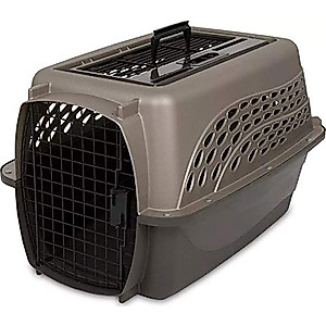 Petmate Two-Door Small Dog Kennel & Cat Kennel (Top Loading or Front Loading Pet Carrier, Great for Small Animals, Made with Recycled Materials, 24 inches in Length) For Pets up to 15 Pounds