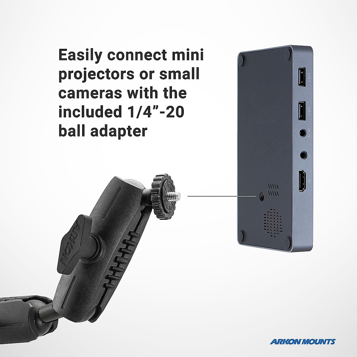 ARKON Mounts Remarkable Creator Pro+Plus Clamp Mount Content Creators & Hobbyists Phone Holder for Filming Secondary Tablet Holder LED Light Solid Clamp Fits Pad, iPhone, and More