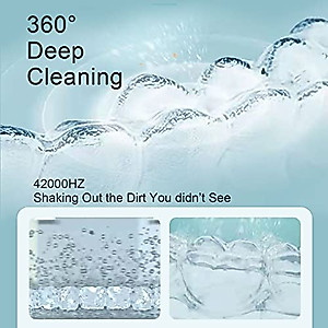 Ultrasonic Cleaner for Dentures, Retainer, Mouth Guard, Aligner, Whitening Trays, Professional Ultrasonic Cleaner Machine 180ml for All Dental Appliances, Jewelry, Diamonds