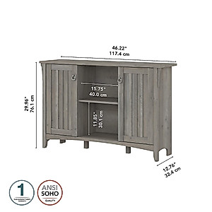 Bush Furniture Salinas Accent Storage Cabinet with Doors in Driftwood Gray