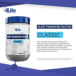 4Life Transfer Factor Classic -with Cow Colostrum for Enhanced Immune Response, Recognition, and Memory - for Ages 2 and Up - 90 Veggie Capsules