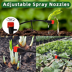 Yulaiyoen Garden Irrigation Dripper, 30 Pack Adjustable Drip Emitters Garden Succulent Watering Dripper Sprinkler for 4mm/7mm Hose for Home Succulents Plants Lawn Flower Irrigation System