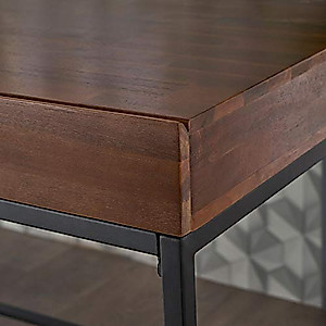 44" Brown Contemporary Style Handcrafted Storage Desk